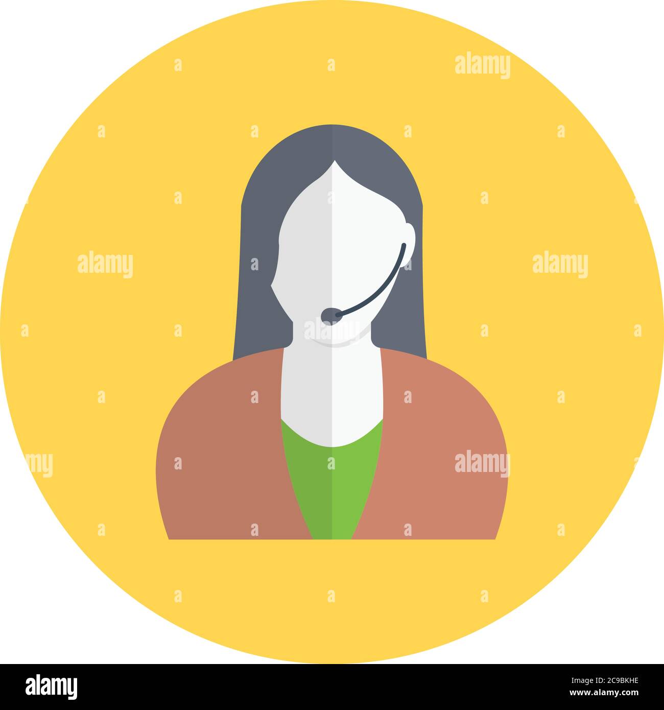 Avatar headset icon female hi-res stock photography and images - Alamy