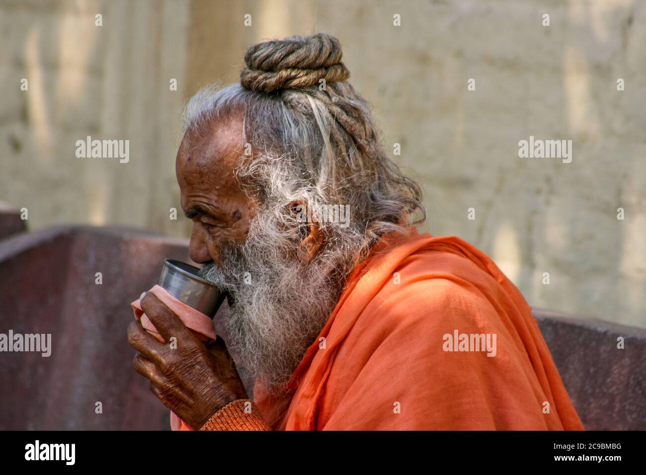 Sadhus in himalaya. Rishikesh and Haridwar are popular tourist ...