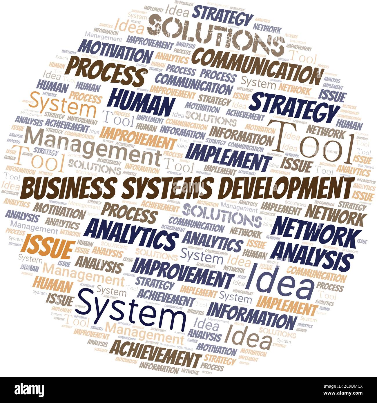Business Systems Development typography vector word cloud. Wordcloud ...