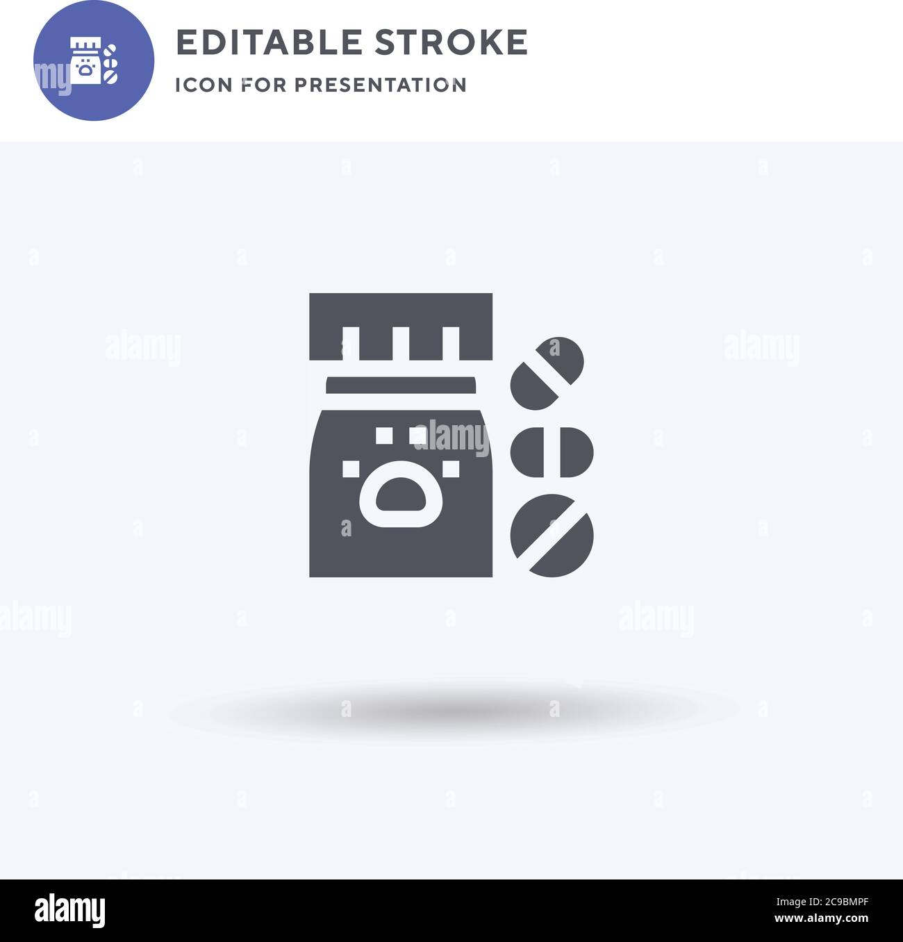 Pills icon vector, filled flat sign, solid pictogram isolated on white ...