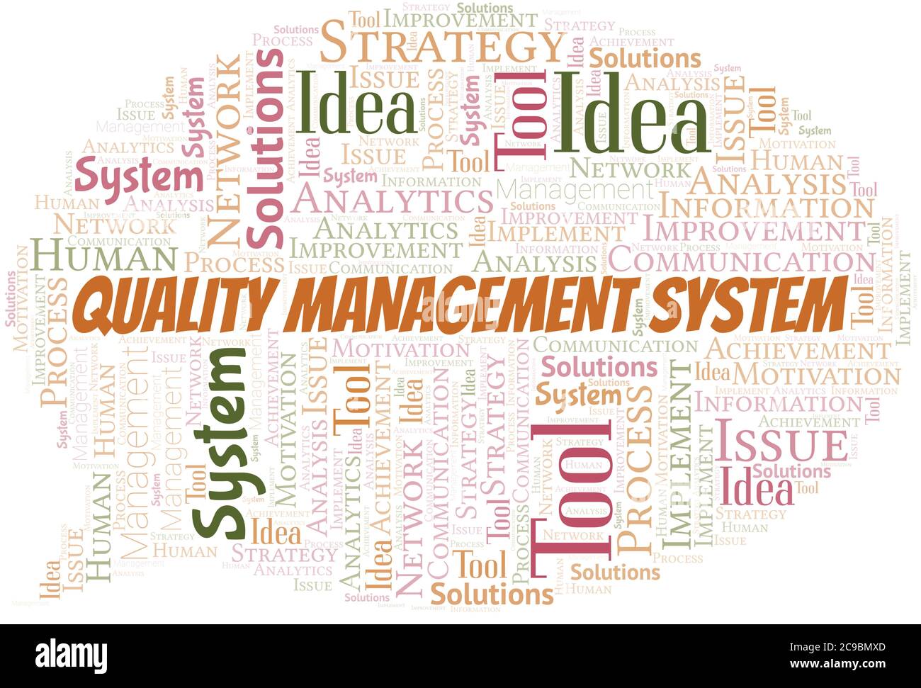 Quality Management System typography vector word cloud. Wordcloud ...