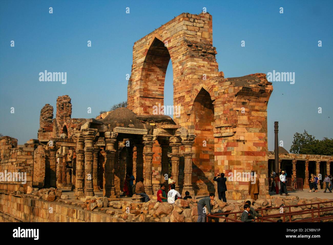 Qutub Minar, The tallest minaret in India is a marble and red sandstone ...