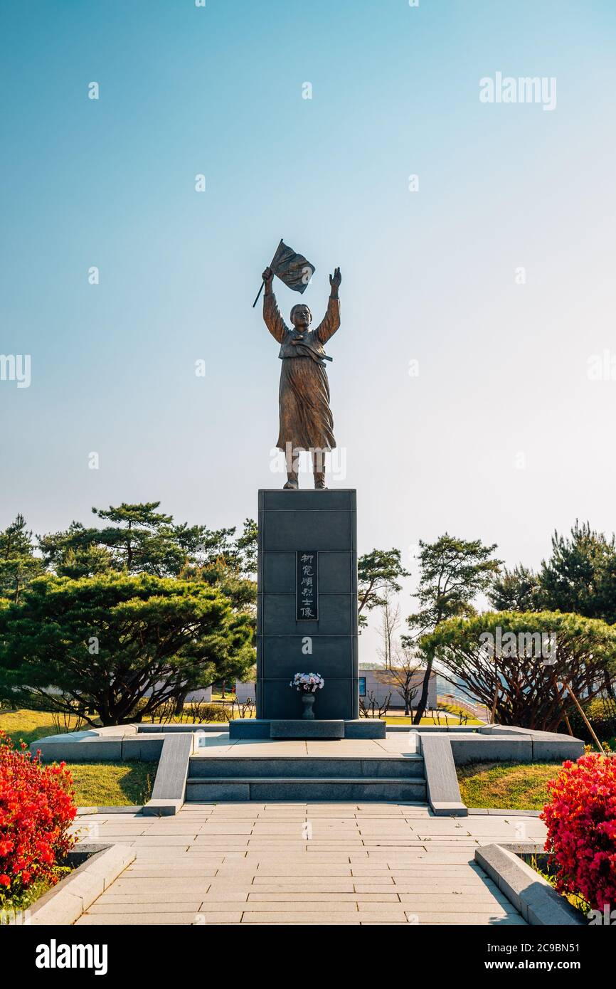 Cheonan, Korea - April 28, 2020 : Yu Gwan-sun statue at Yu Gwan-sun ...