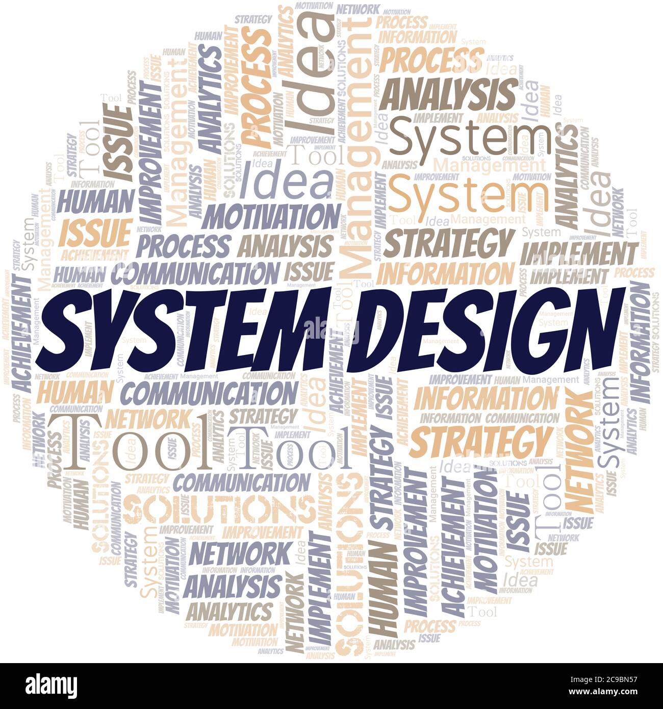 System Design typography vector word cloud. Wordcloud collage made with ...