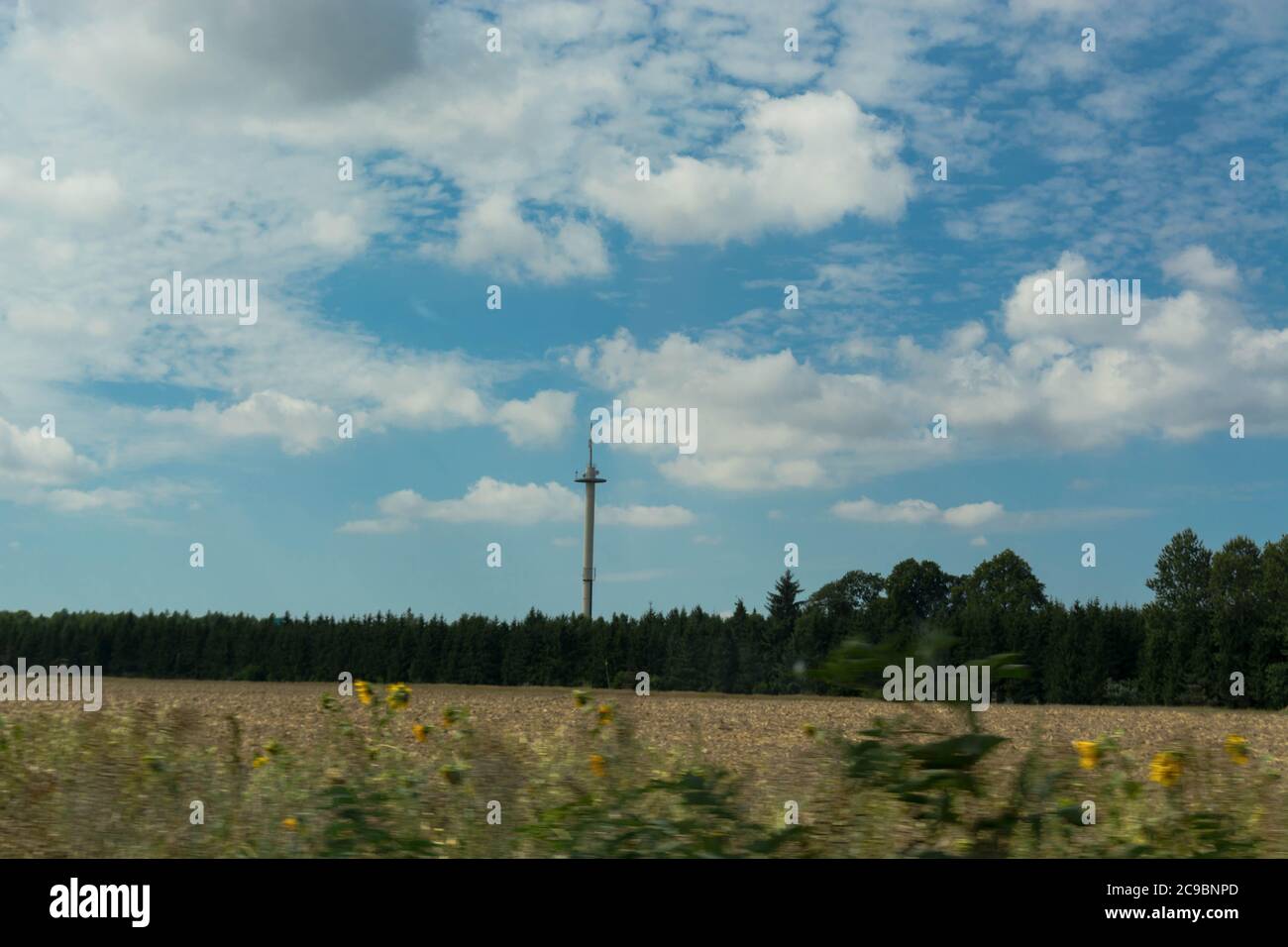 GSM transceiver tower in the country, base transceiver station (BTS ...