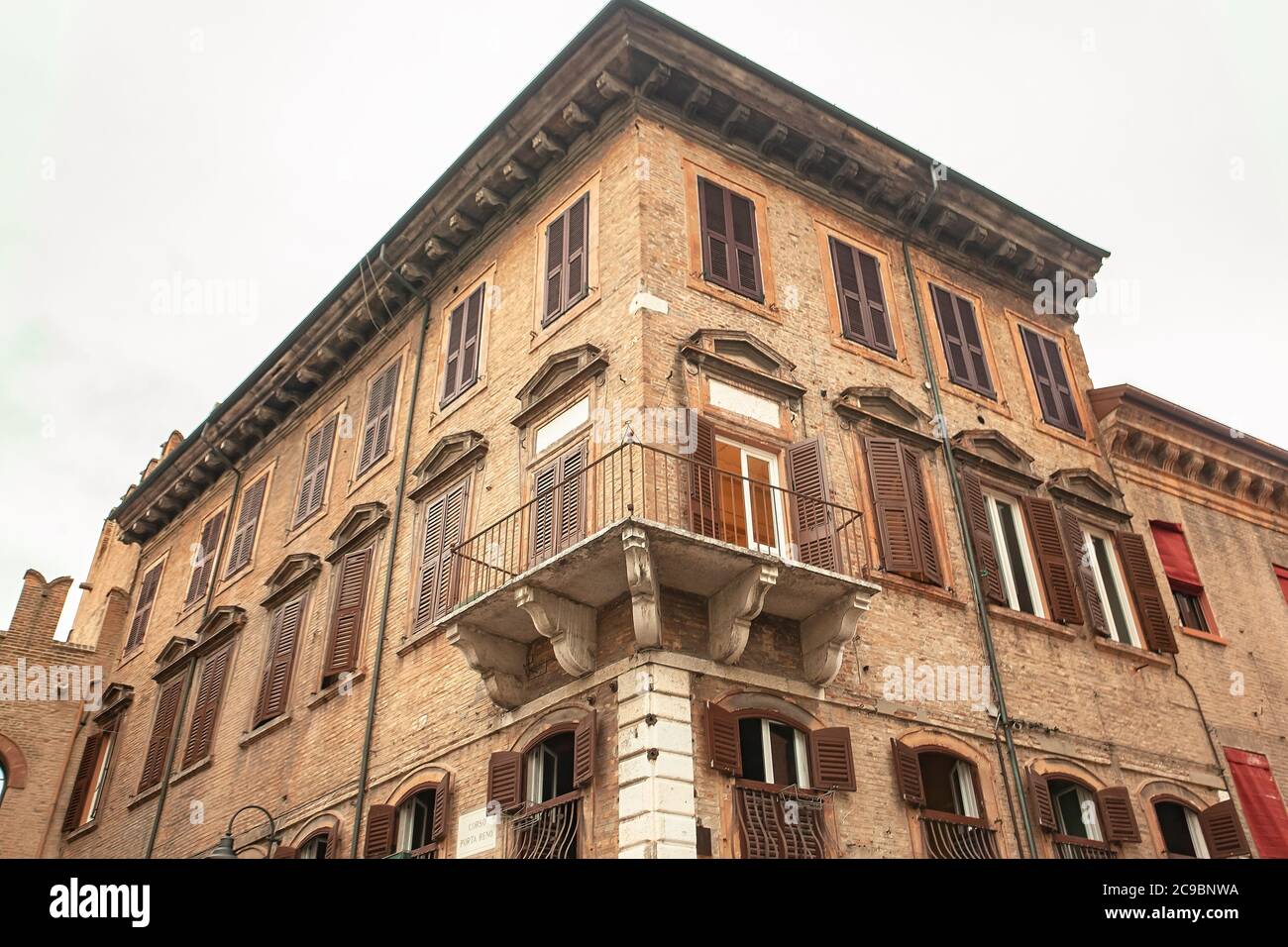 Detail of historical building in Ferrara 3 Stock Photo - Alamy