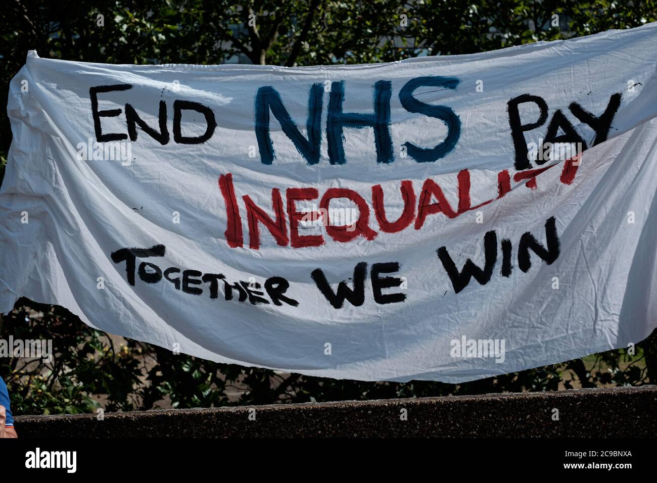 NHS workers descended to Downing Street to demand an immediate pay rise ...