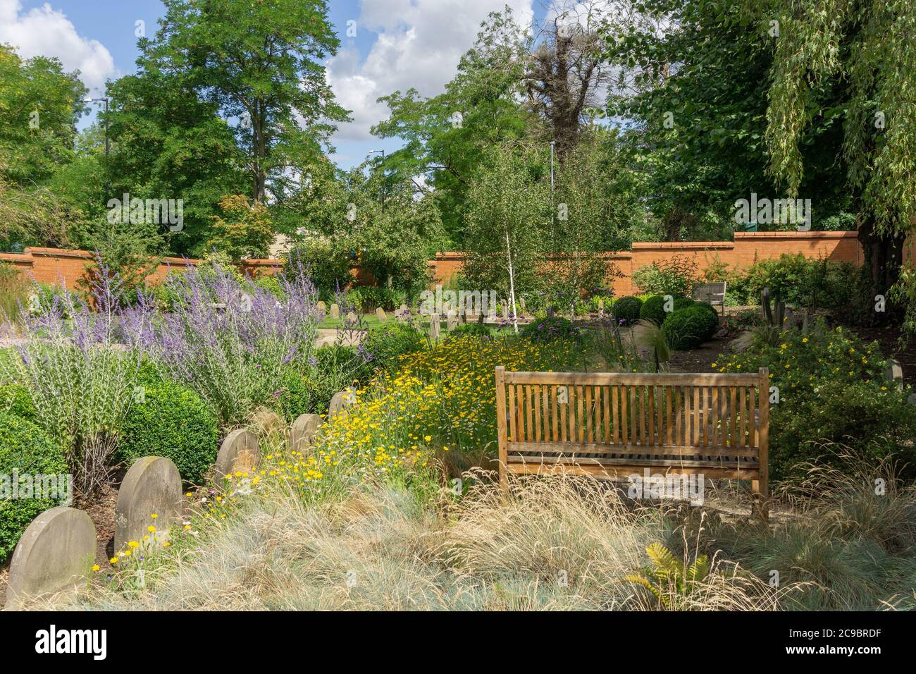 Tranquil burial ground and garden in an urban setting, attaching to the ...