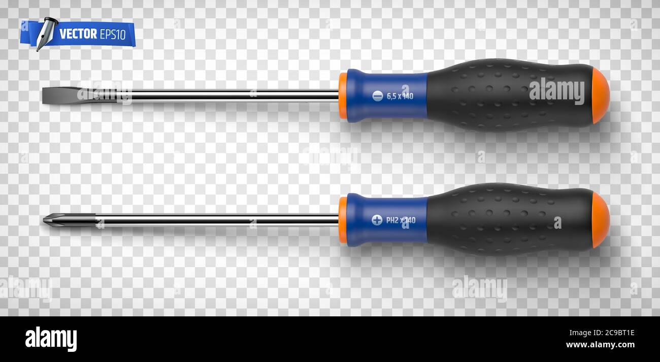 Vector screwdrivers on transparent background Stock Vector Image & Art ...