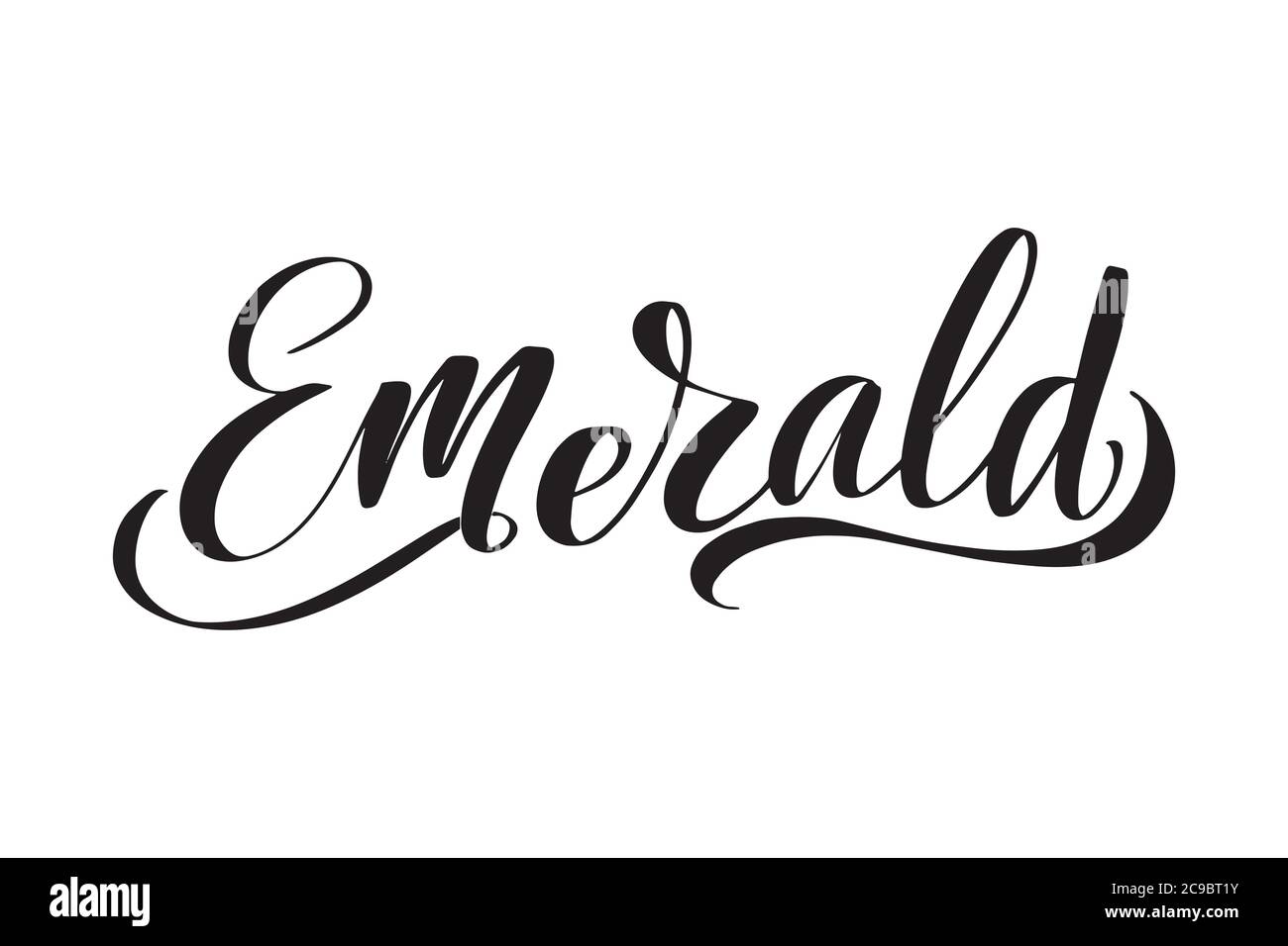 Vector calligraphy illustration isolated on white background Stock ...