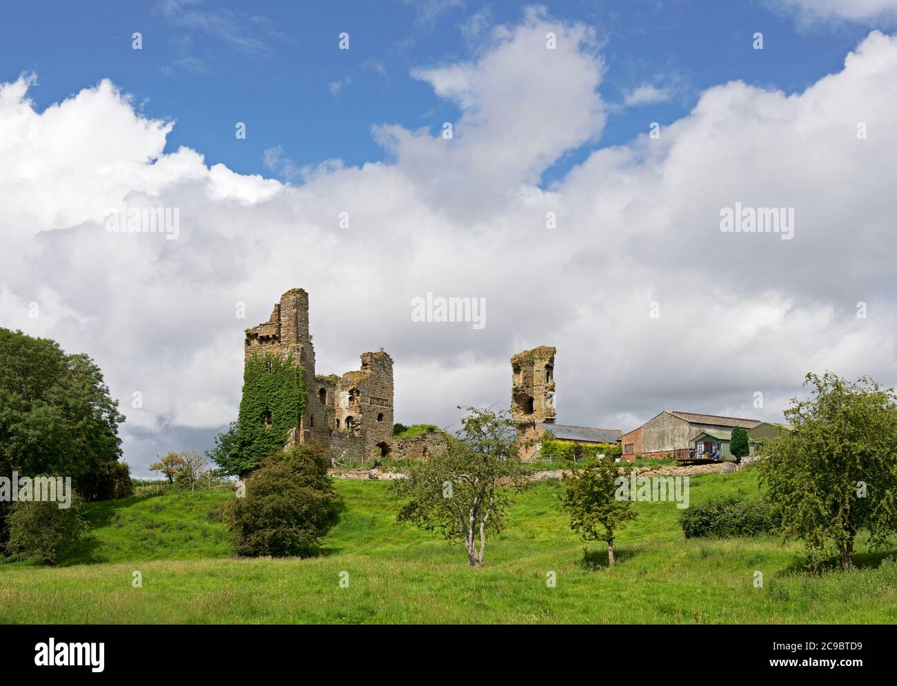 The ruined castle in the village of Sheriff Hutton, North Yorkshire ...