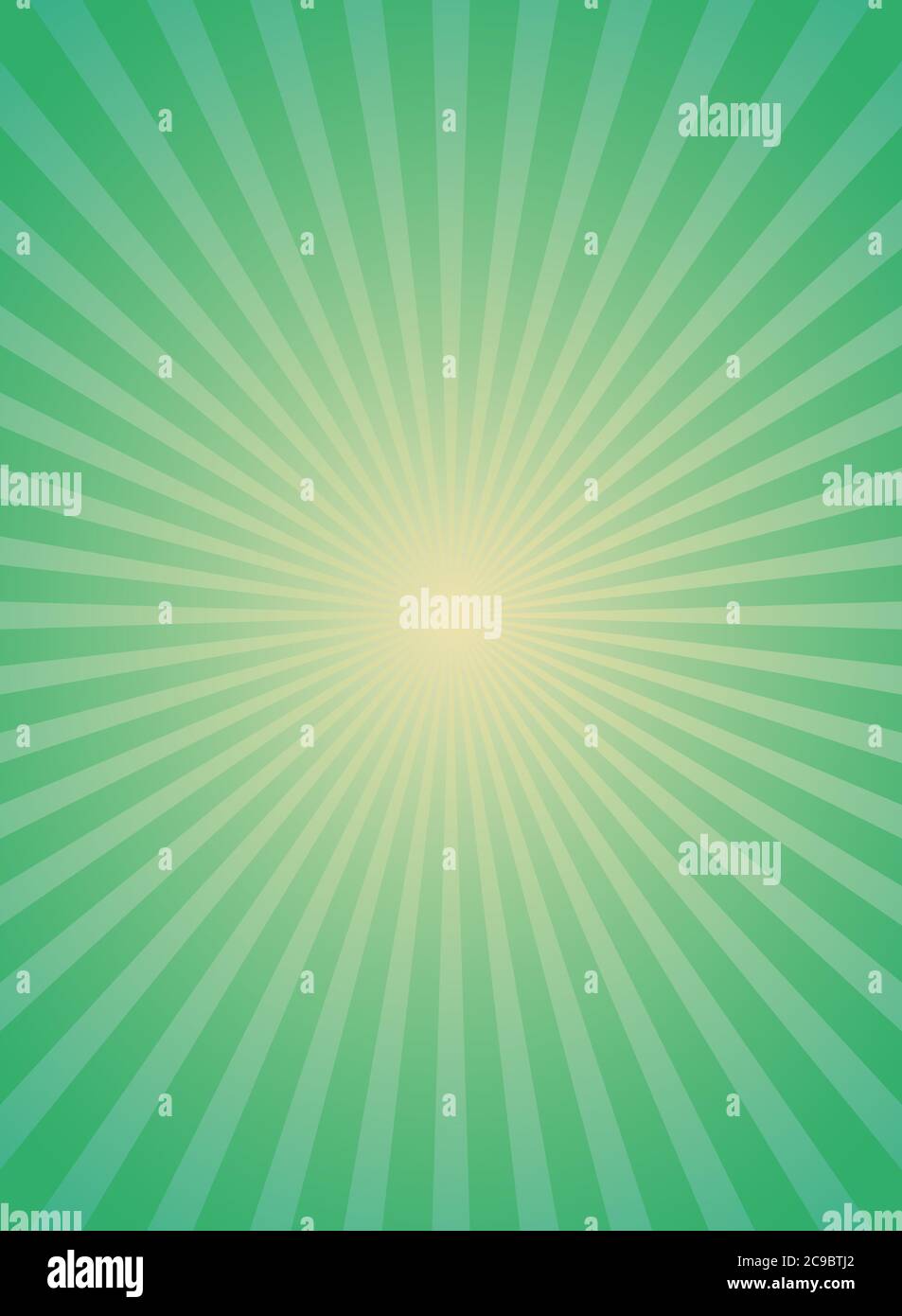 Sunlight background. Green color burst background. Vector illustration ...