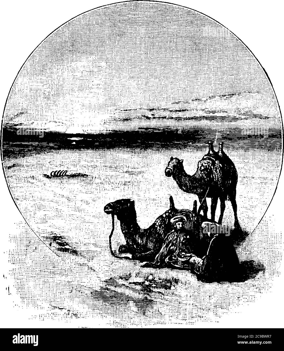 Image showing deserts of Sahara which is worlds largest desert, vintage ...