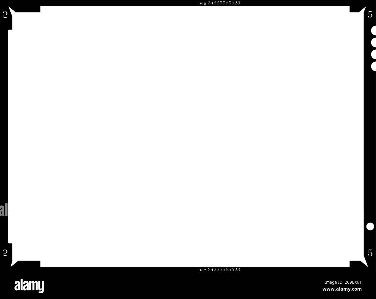 Empty frame of photographic analog film, camera film, grungy photo ...