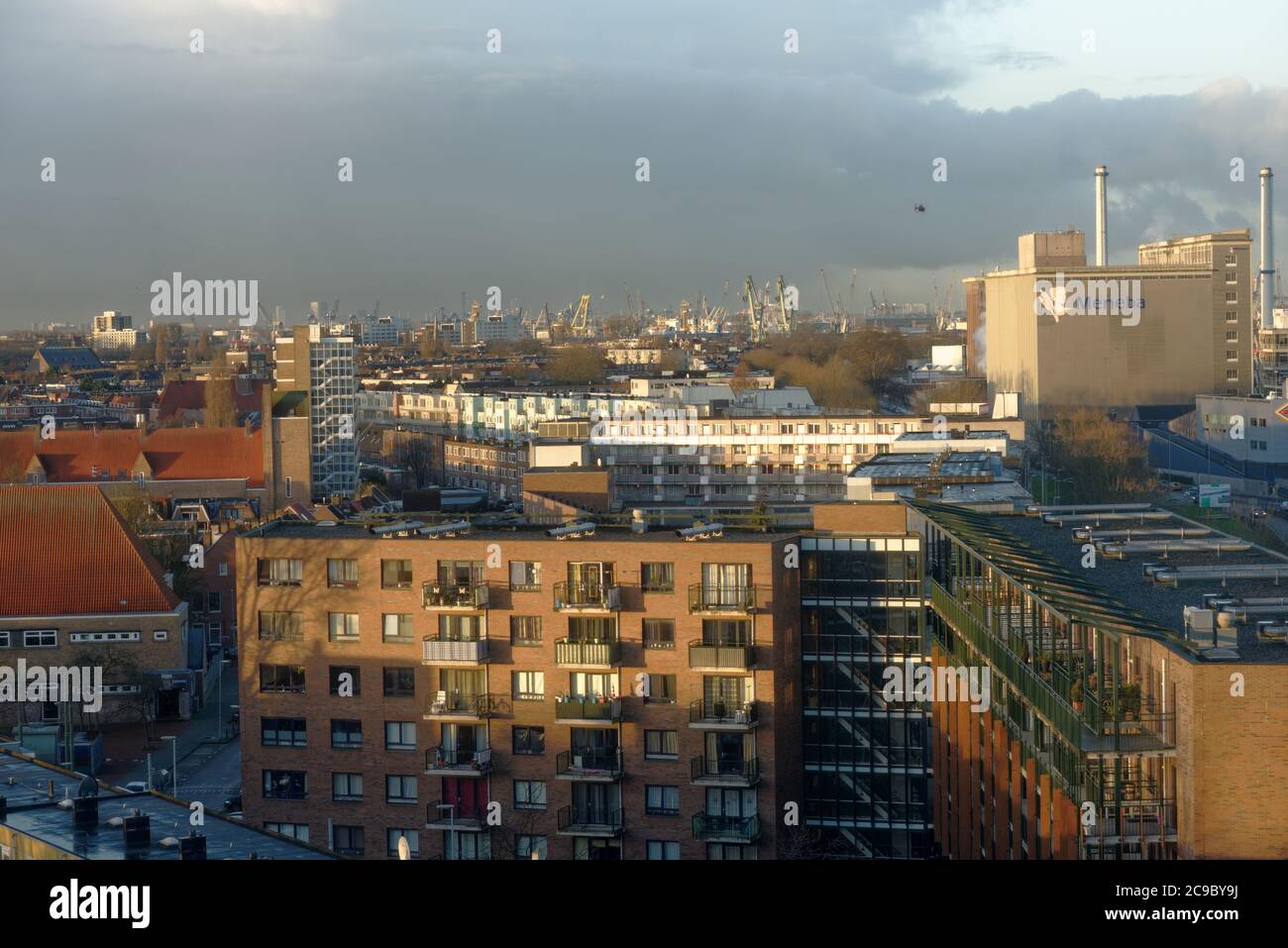 Cityscape of Maashaven district of Rotterdam, Netherlands Stock Photo ...