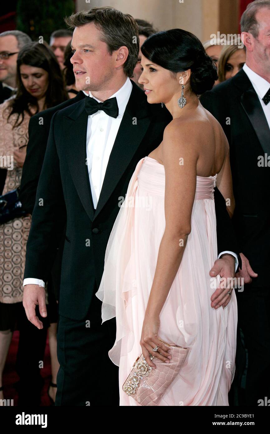 Matt Damon with wife Luciana Barroso at the 2010 / 82nd Annual Academy ...