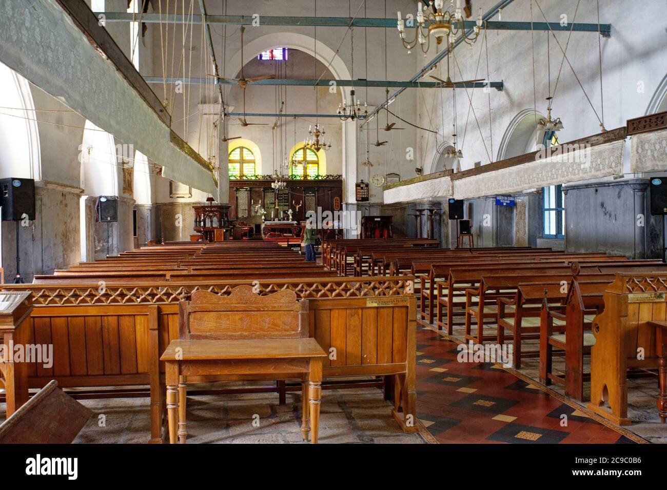 Interior of ancient Saint Francis CSI Church at Kochi Stock Photo - Alamy