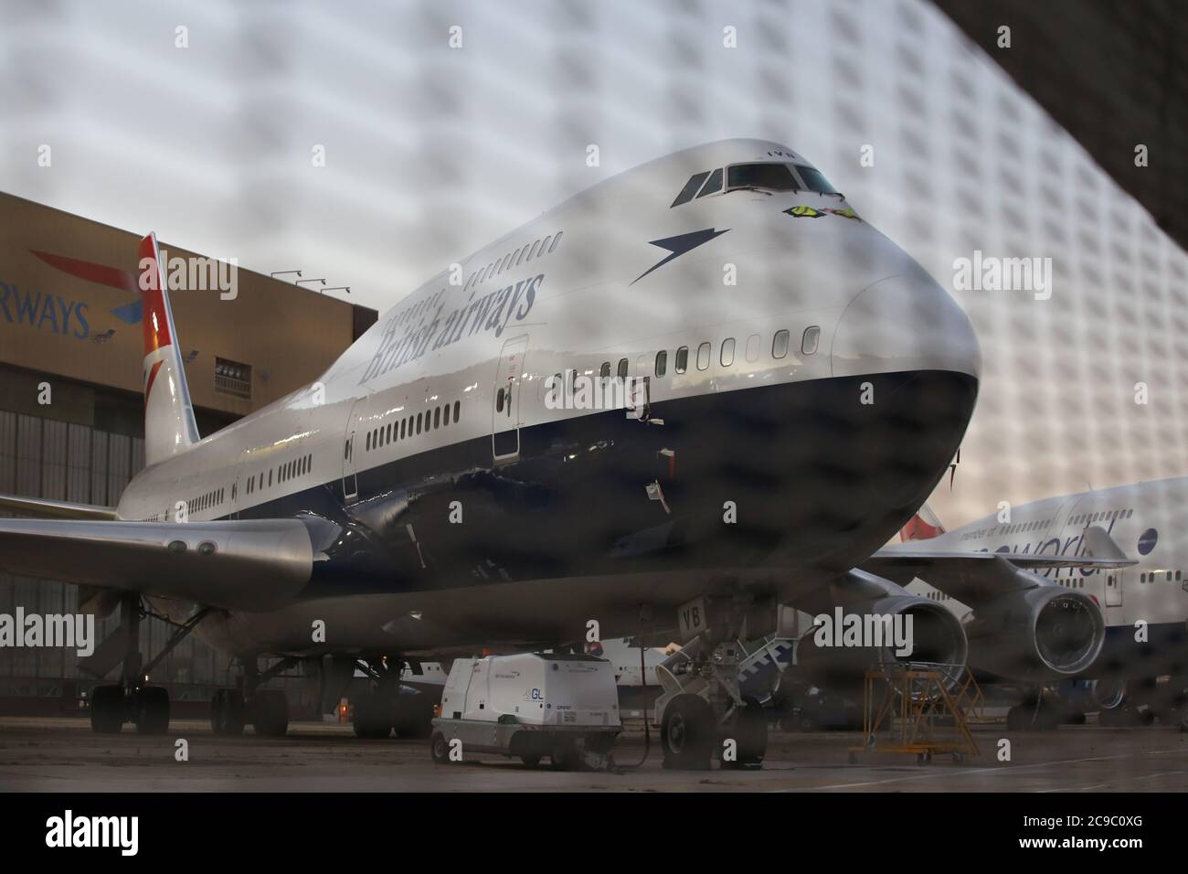A British Airways Boeing 747-436 wearing a retro 'Negus' livery sits ...