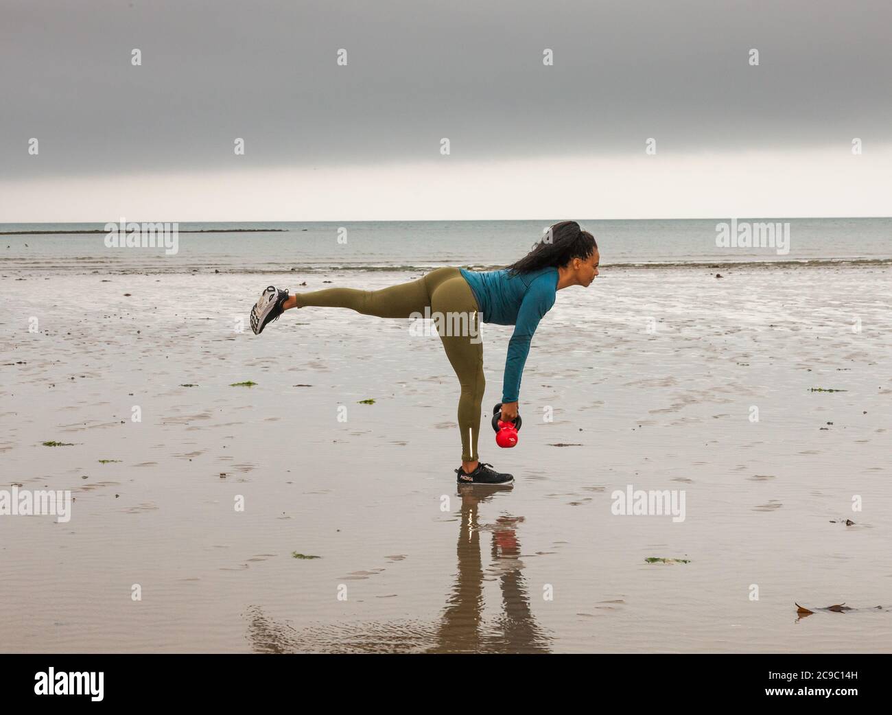Shanagarry, Cork, Ireland. 30th July, 2020. Personel trainer Zoe ...