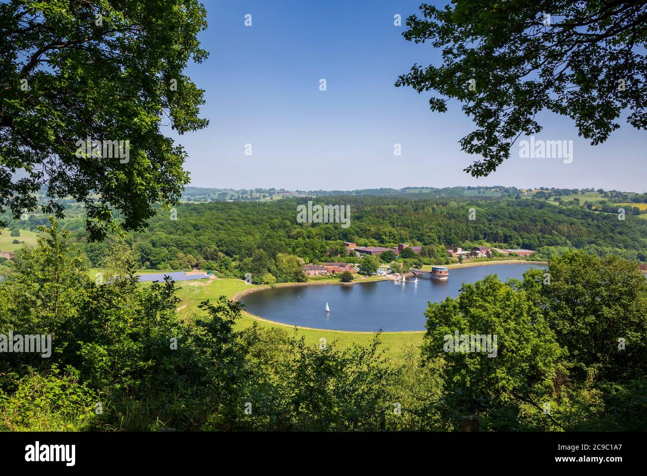 Trimpley Reservoir and Eymore Wood from Seckley viewpoint in the Wyre ...