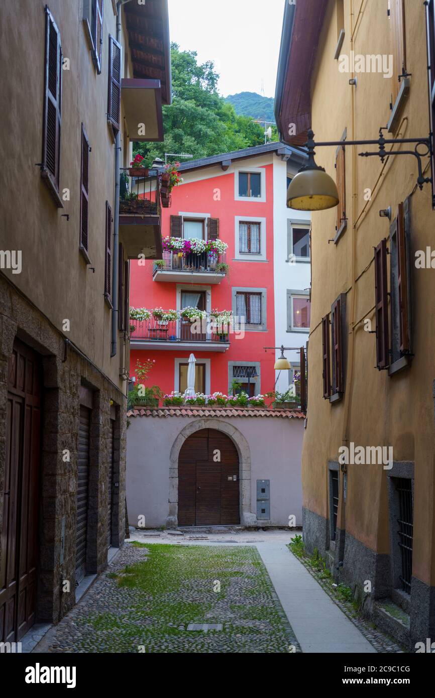 Breno, Brescia, Lombardy, Italy: historic town in the Oglio valley ...