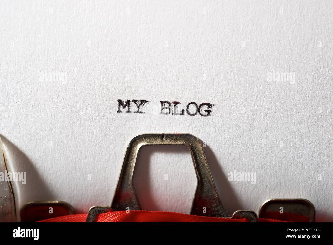 My blog text written with a typewriter Stock Photo - Alamy