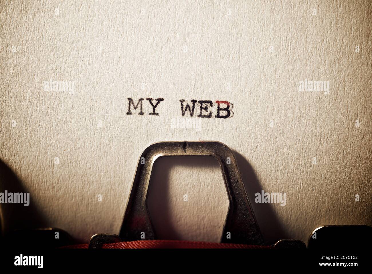 My web text written with a typewriter Stock Photo - Alamy