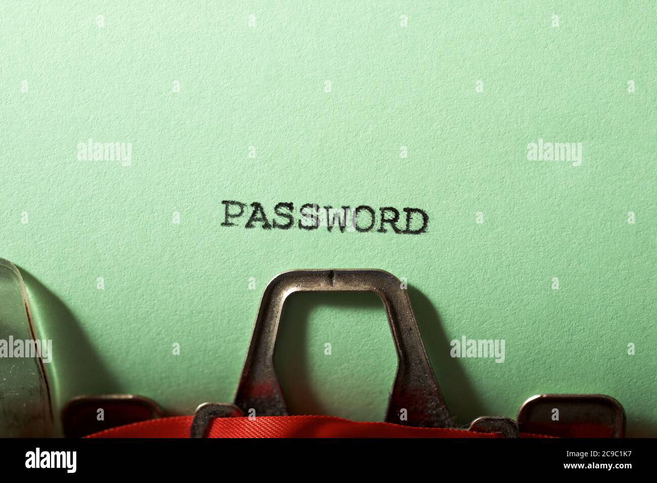 Password word written with a typewriter Stock Photo - Alamy