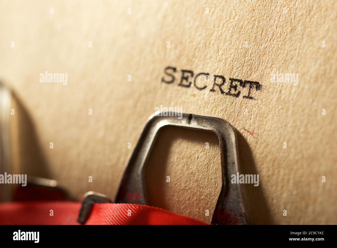 Secret word written with a typewriter Stock Photo - Alamy