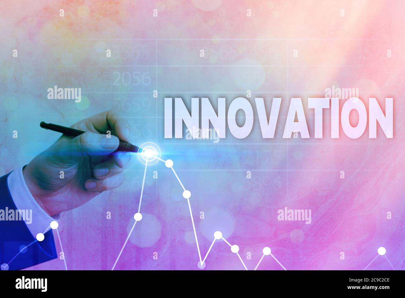 Writing note showing Innovation. Business concept for the application ...