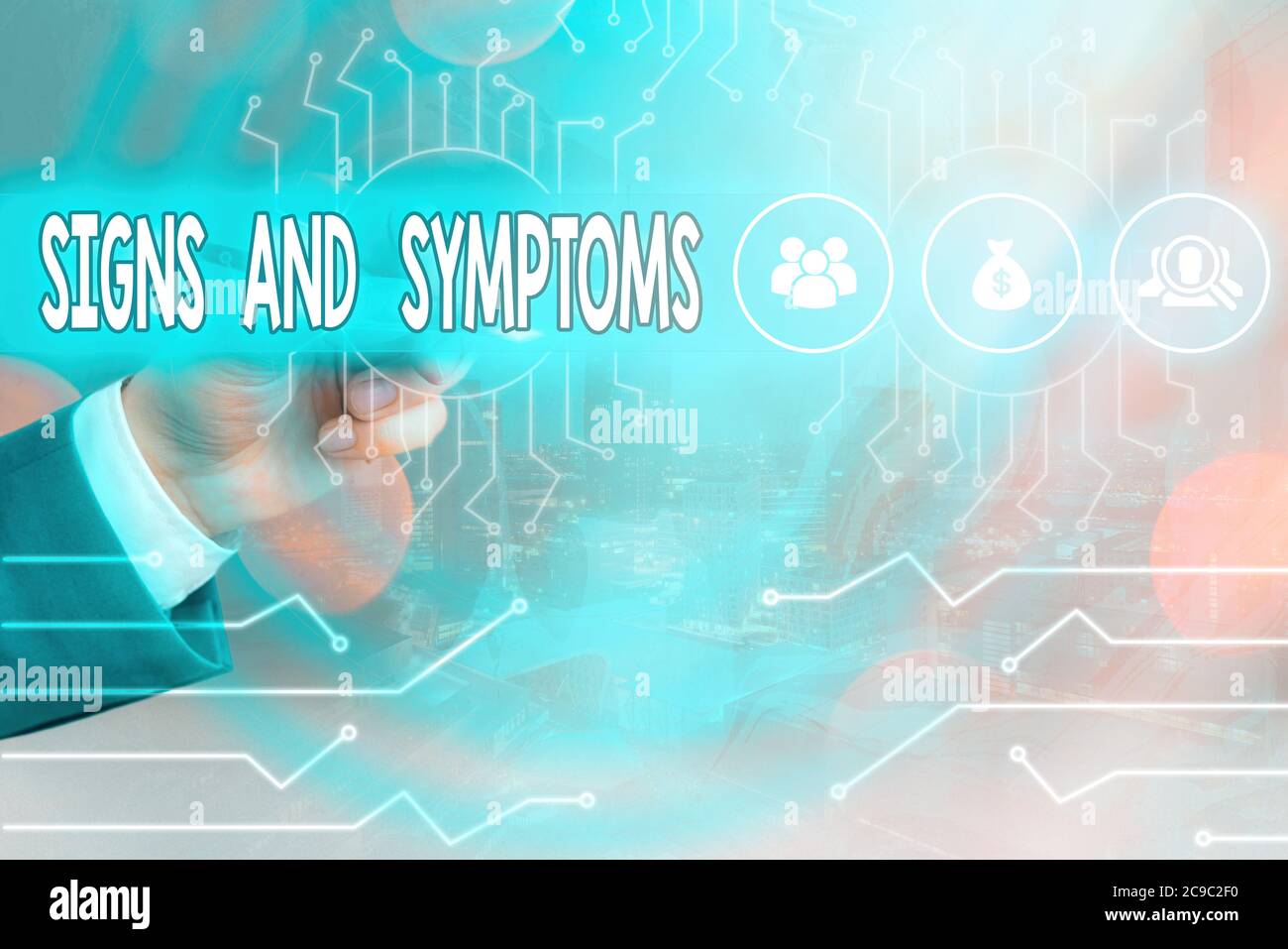 Conceptual hand writing showing Signs And Symptoms. Concept meaning ...