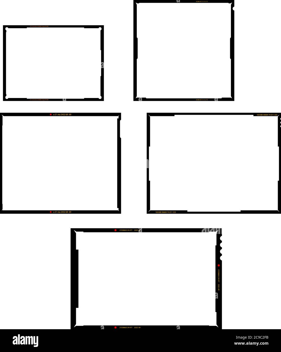 Empty frame of photographic analog film, camera film, grungy photo ...