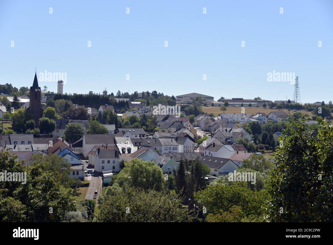 Spangdahlem, Germany. 30th July, 2020. The tower and an antenna system ...