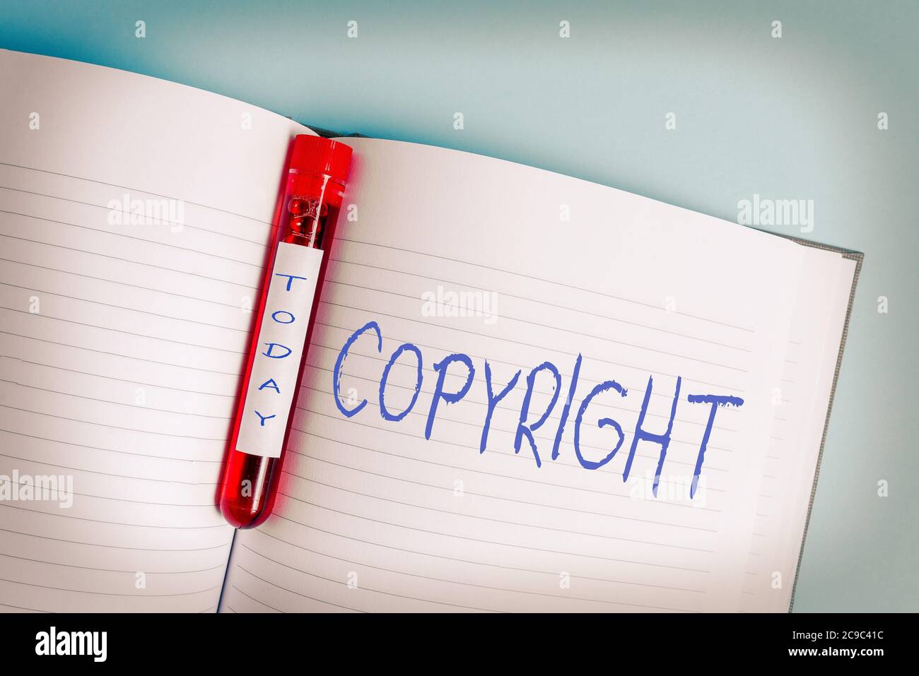 Writing note showing Copyright. Business concept for exclusive legal ...