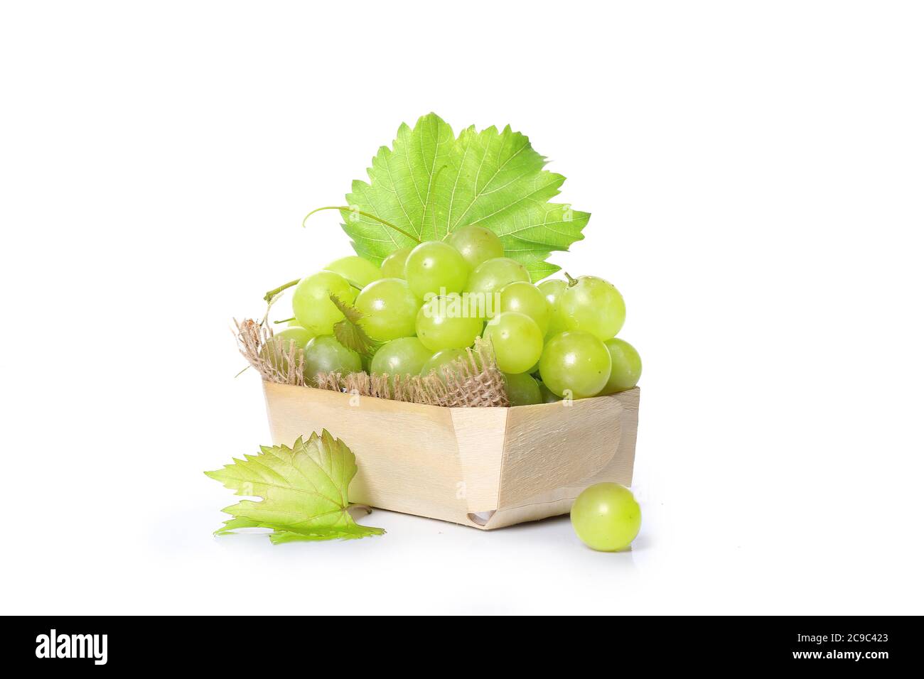 green grape isolated on white background Stock Photo - Alamy