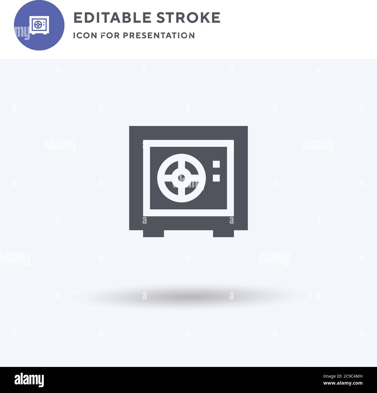 Strongbox icon vector, filled flat sign, solid pictogram isolated on ...