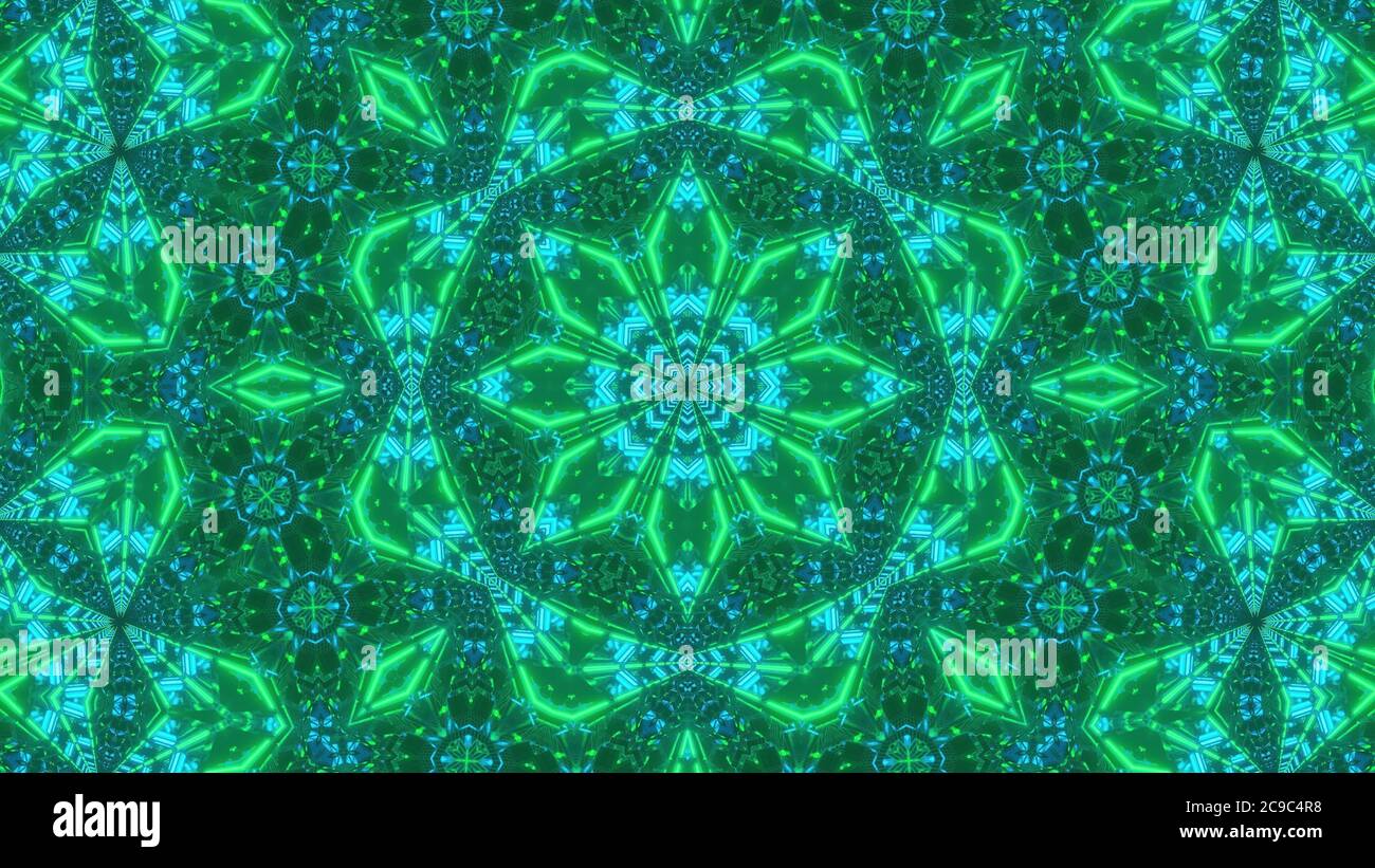 This is a 3D illustration of a green floral background. It is designed ...