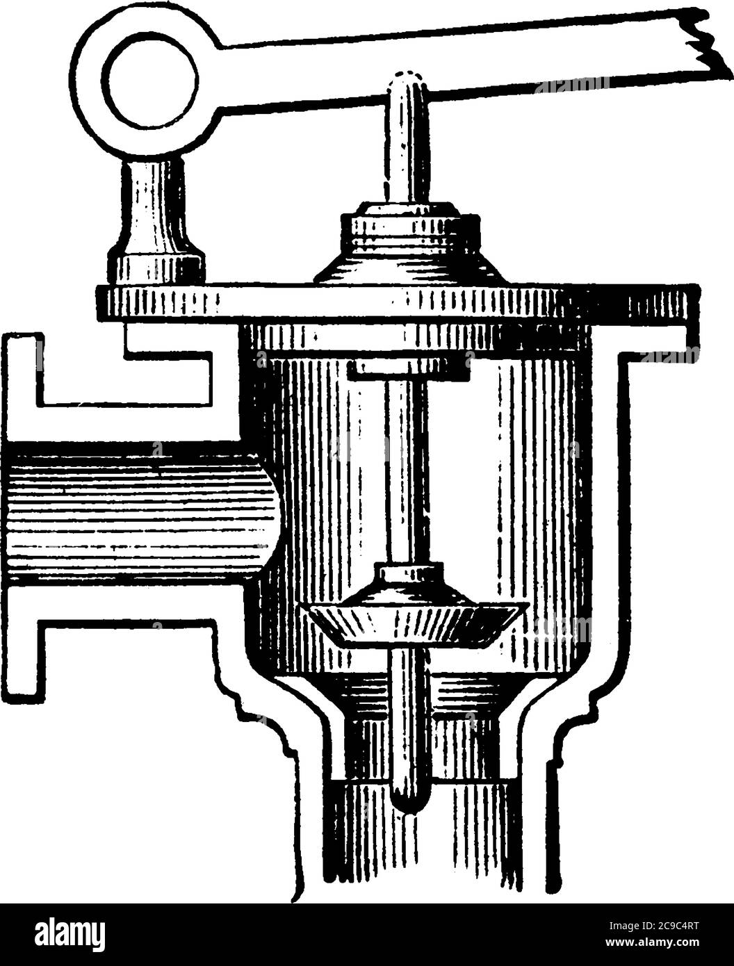 A Pipe in cone shape, vintage line drawing or engraving illustration ...