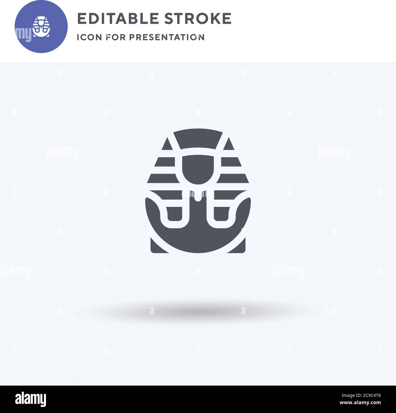 Pharaoh icon vector, filled flat sign, solid pictogram isolated on ...