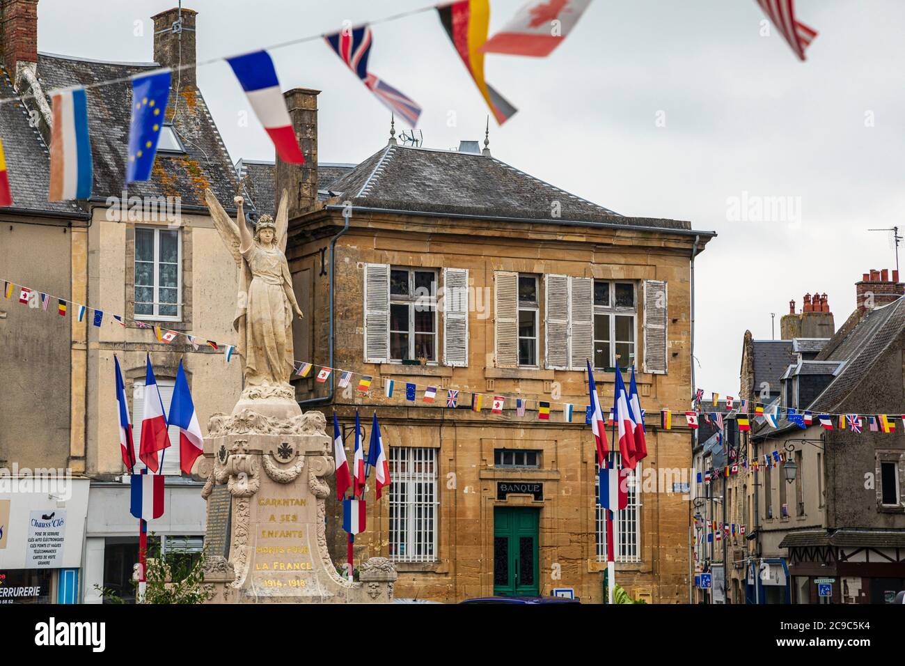 Place de la République, Carentan, Normandy Stock Photo - Alamy