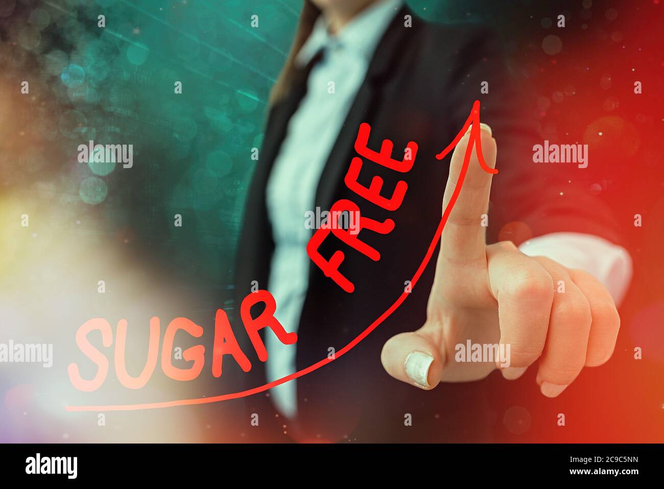 Handwriting text writing Sugar Free. Conceptual photo do not contain ...