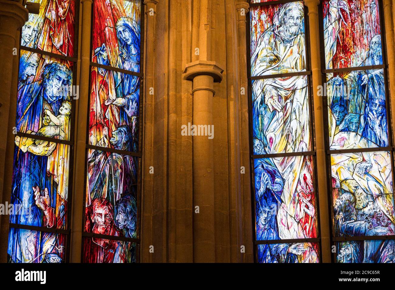 Tholey, Germany. 30th July, 2020. Two windows of Tholey Benedictine ...