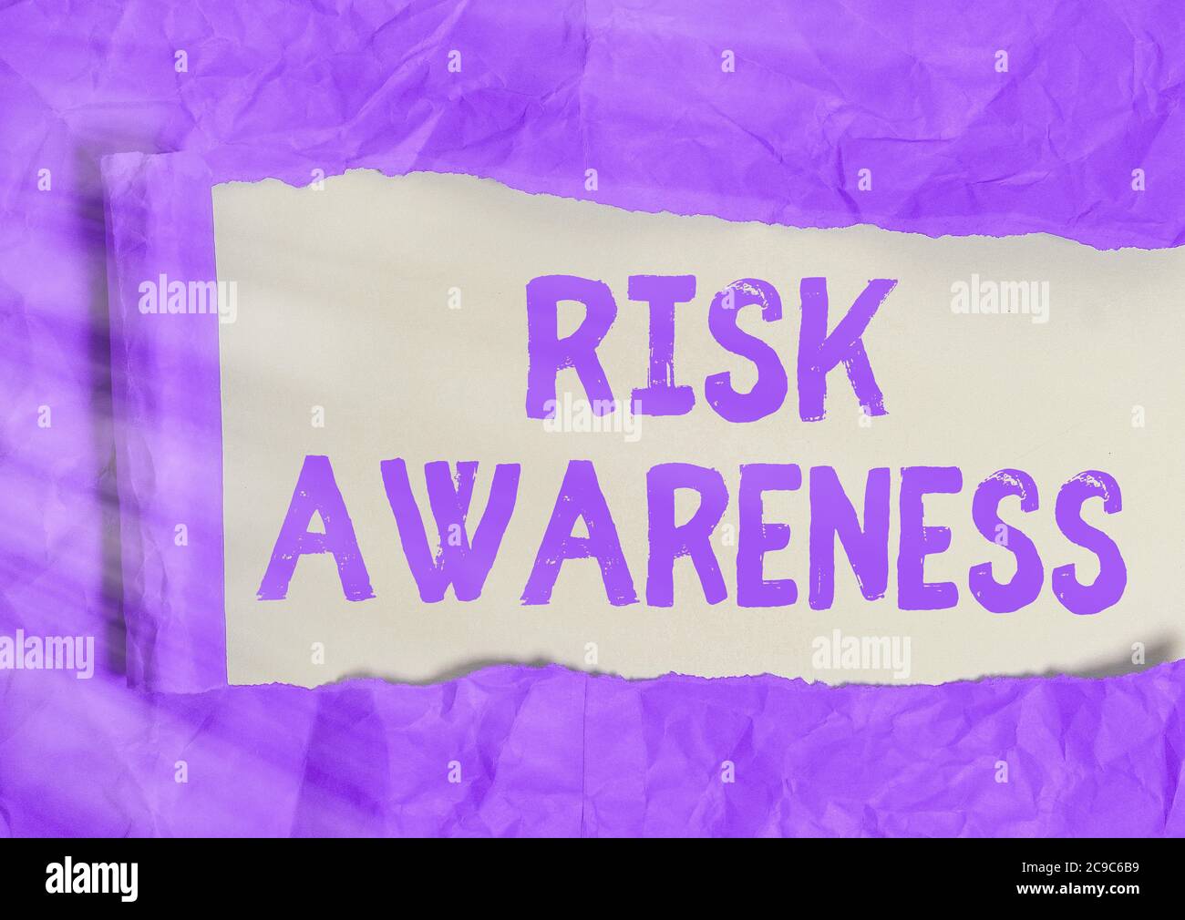 Handwriting text writing Risk Awareness. Conceptual photo recognizing ...