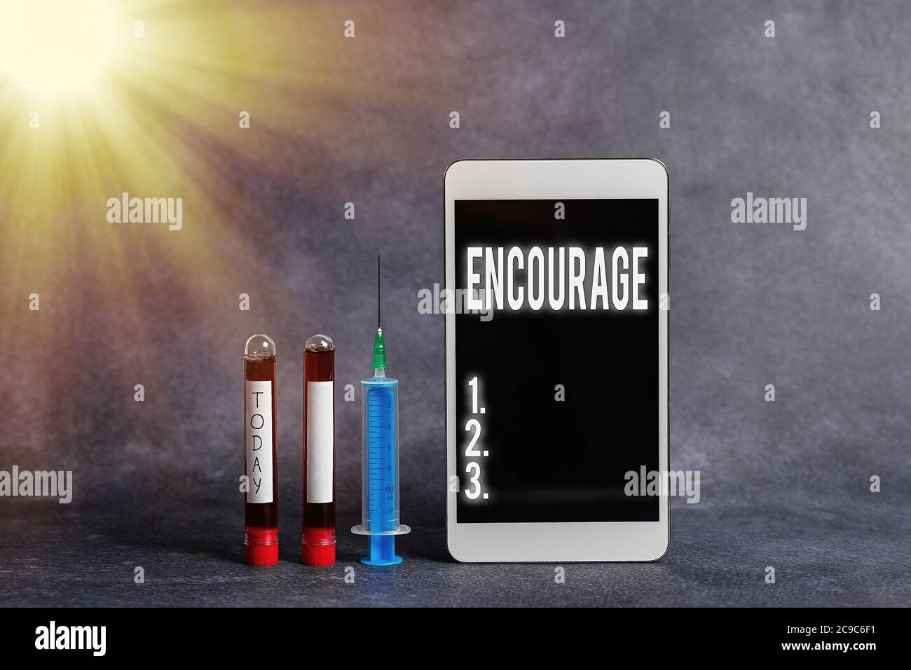 Text sign showing Encourage. Business photo showcasing to inspire with ...