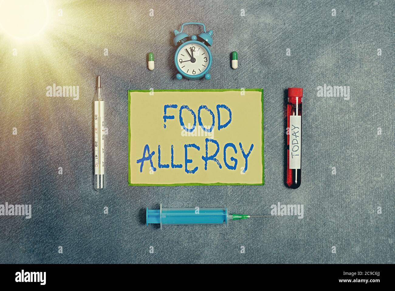 Handwriting text Food Allergy. Conceptual photo abnormal immune system ...