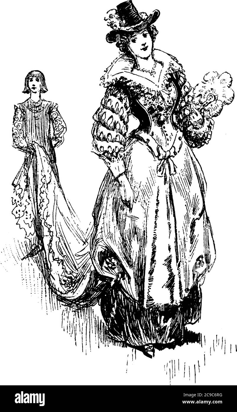 Maxi dress drawing Stock Vector Images - Alamy