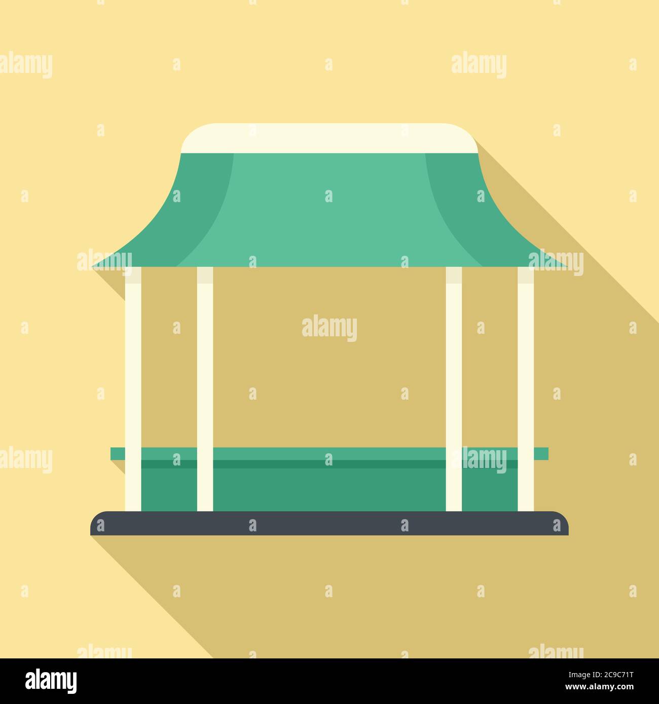 Gazebo icon. Flat illustration of gazebo vector icon for web design ...