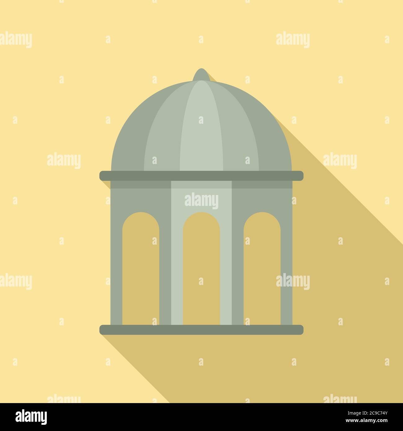 Alcove gazebo icon. Flat illustration of alcove gazebo vector icon for ...