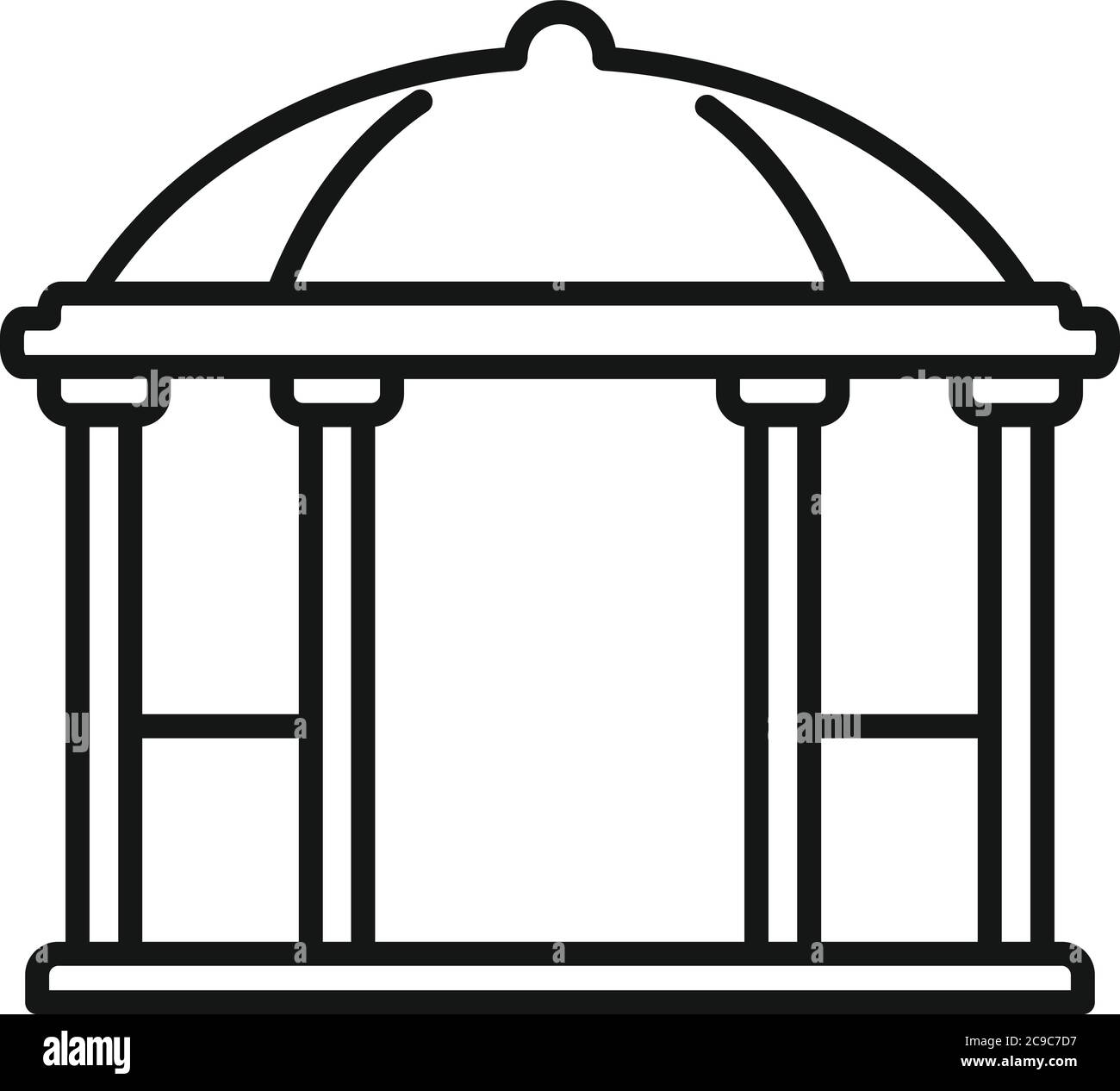 Alcove gazebo icon. Outline alcove gazebo vector icon for web design ...