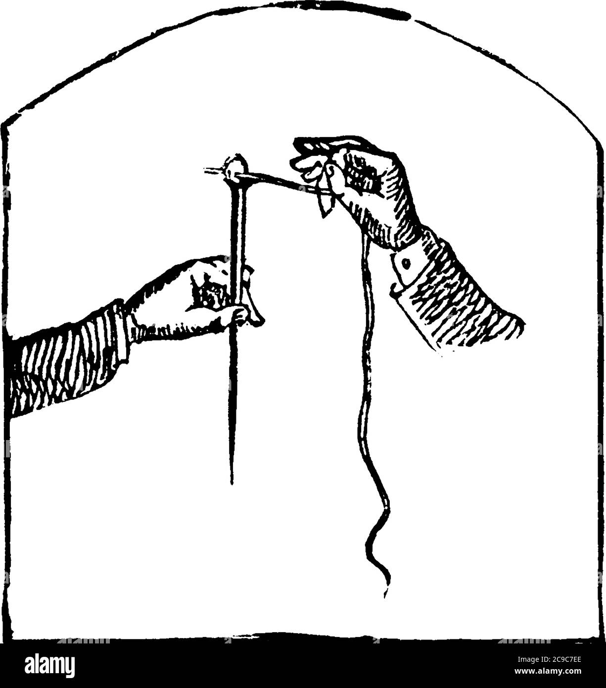 Line and needle Stock Vector Images - Alamy